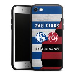DeinDesign iPhone 8 Handy Premium Silikon H&uuml;lle Handyh&uuml;lle schwarz Case Friendship 1. Fc N&uuml;rnberg Fc Schalke 04 Silikon Premium Case