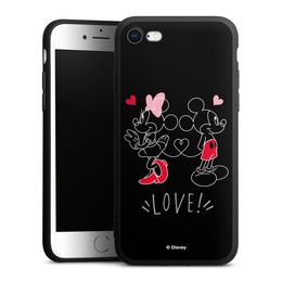 DeinDesign iPhone SE (2022) Handy Premium Silikon H&uuml;lle Handyh&uuml;lle schwarz Case Disney Love Silikon Premium Case