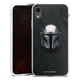DeinDesign iPhone Xr Handy Silikon H&uuml;lle Case wei&szlig; Handyh&uuml;lle Star Wars Official Licensed Product The Mandalorian Silikon Case