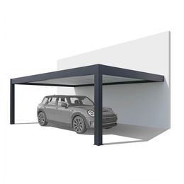 Carport 4x6 m, Premium, Anthrazit RAL 7016 Feinstruktur, 400 x 583.6 cm, Durchgangsh&ouml;he 195 cm, individuell konfigurieren