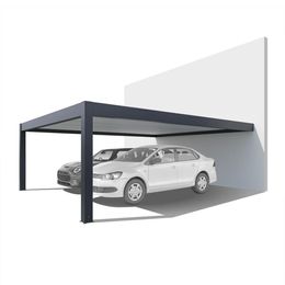Carport 6x5 m, Modell Premium, Anthrazit RAL 7016 Feinstruktur, 600.0 x 488.8 cm, Durchgangsh&ouml;he 195 cm, individuell konfigurieren