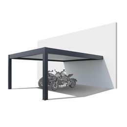 Carport 5x4 m, Premium, Anthrazit RAL 7016 Feinstruktur, 500 x 394 cm, Durchgangsh&ouml;he 195 cm, individuell konfigurieren