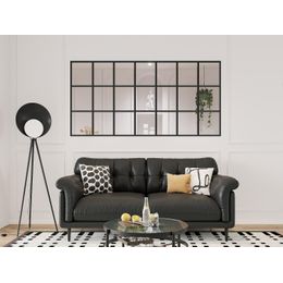 Vente-unique Glaswand im Orangeriestil - thermolackiertes Aluminium - 210 x 105 cm - Schwarz - ORANSA 3156993