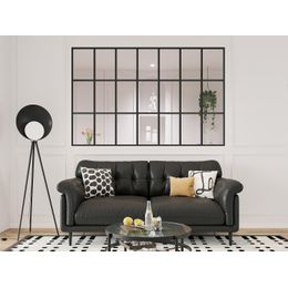 Vente-unique Glaswand im Orangeriestil - thermolackiertes Aluminium - 210 x 130 cm - Schwarz - ORANSA 3157035