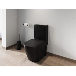 Vente-unique Stand-WC aus Keramik - Schwarz matt - NAGILAM 2159125