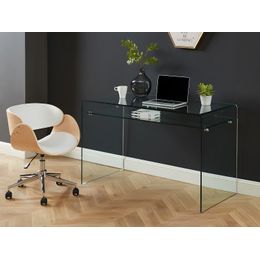 Vente-unique Schreibtisch mit 1 Ablage - Glas - STILEOS 730593