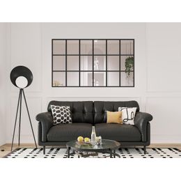 Vente-unique Glaswand im Orangeriestil - thermolackiertes Aluminium - 180 x 105 cm - Schwarz - ORANSA 3157031