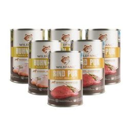 Wildfang Nassfutter Mix 6 x 400g - BARF Qualit&auml;t