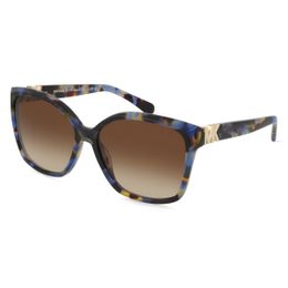 Michael Kors MK2201 | Damen-Sonnenbrille | Fassung: Vollrand, Quadratisch, Acetat, Blau | Glasfarbe: Braun Verlaufend