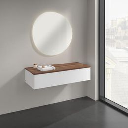 Villeroy & Boch Villeroy und Boch Antao Sideboard K41102MT 120x26,8x50cm, Waschbeckenplattenfarbe warm walnut, white matt lacquer