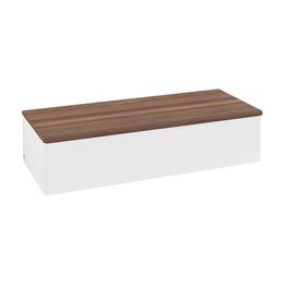Villeroy & Boch Villeroy und Boch Antao Sideboard L41002MT 120x26,8x50cm, Waschbeckenplattenfarbe warm walnut, white matt lacquer