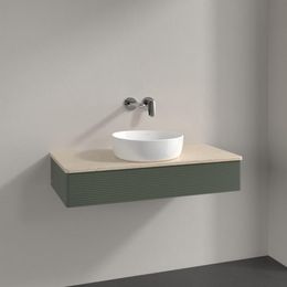 Villeroy & Boch Villeroy und Boch Antao Waschtisch-Unterschrank K09113HL 100x19x50cm, Waschbeckenplattenfarbe botticino, leaf green matt lacquer