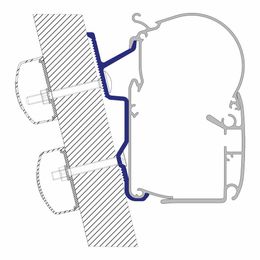 Dometic Wandadapter PW 1100, 1500 f&uuml;r Fiat Ducato H3 ab Baujahr 07/2006