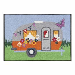 wash+dry Komfortmatte Happy Camping 50 x 75 cm