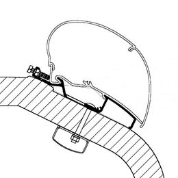 Thule Dachadapter LMC Liberty TI/TEC, Omnistor Serie 6 und 9, L&auml;nge 3,50 m