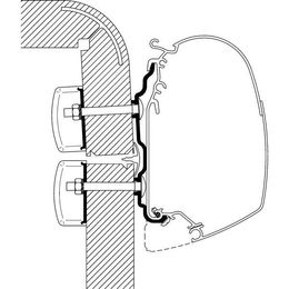 Thule Adapter f&uuml;r Hymer Exsis/Camp ab Bj. 2012 zu Omnistor Serie 5 und 8, L&auml;nge 5,5 m