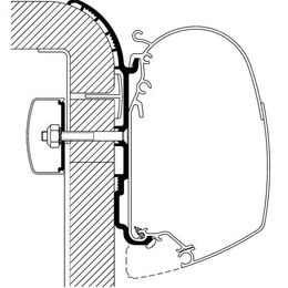 Thule Adapter f&uuml;r B&uuml;rstner zu Omnistor Serie 5 und 8, L&auml;nge 5,5 m