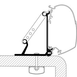 Thule Adapter f&uuml;r Fiat Ducato Bj. 1994 - 06/2006 f&uuml;r Omnistor 5200