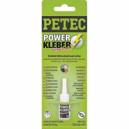 Petec Sekundenkleber Power Kleber blitzschnell, 3 g