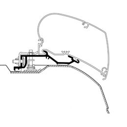 Thule Dachadapter-Set Fiat Ducato H2 ab 07/2006, Omnistor Serie 6, 3,75 - 4 m