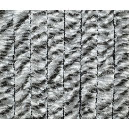 Arisol Superflausch T&uuml;rvorhang wei&szlig;/silber/anthrazit 100 x 205 cm