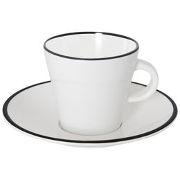 Gimex Espressoset Linea Line 2-teilig, wei&szlig;/schwarz