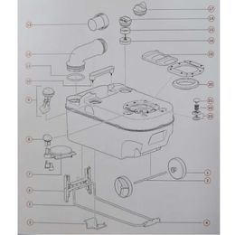 Thetford Ablaufrohr komplett f&uuml;r Abwassertank C220 (Nr. 20097306)