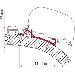 Fiamma Adapter f. Dachmarkise F65 S / F65 L f. Carthago Chic, 4,00 m