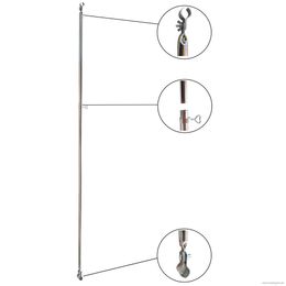 Schellenstange / Verandastange Stahl 25 mm / 115 - 200 cm