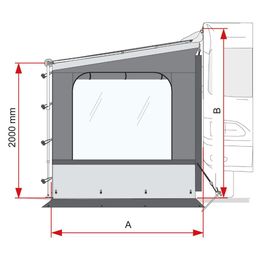 Fiamma Seitenwand Side W Pro Shade Caravanstore XL links