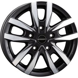 Borbet Alufelge CW5, Ducato, black polished matt, Light Chassis