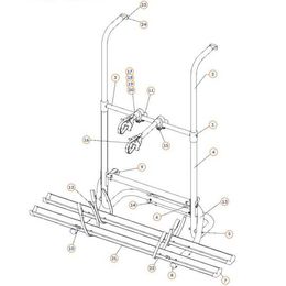 Quipon Drehlager mit Schraube zu Multitalent Tele und Bike Rack, schwarz