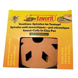 Favorit Insektenspiralen im Tontopf R&auml;uchertopf inkl. 2 Insektenspiralen