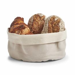 zeller Brotbeutel 12 x 20 cm, beige/cremewei&szlig;