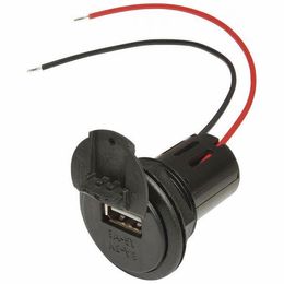 Procar Einbausteckdose Power USB 12-24 V mit Gewindeh&uuml;lse und Deckel