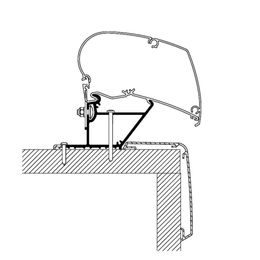 Thule Dachadapter f&uuml;r Rapido Serie Compact, Omnistor Serie 6 und 9, L&auml;nge 3,50 m