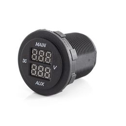 carbest Dual LED Voltmeter (MAIN/AUX) f. Fahrzeug- und Boardbatterie