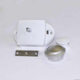 Reimo Push Lock beidseitige Bedienung, silber-wei&szlig;