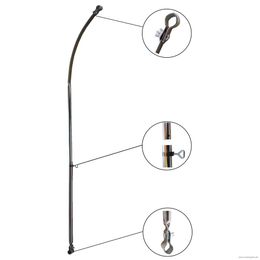 Stahl Dachauflagestange gebogen 22 mm, 80-115 cm