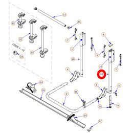 BR-Systems Verbindungsrohr senkrecht zu Bike Lift rechts