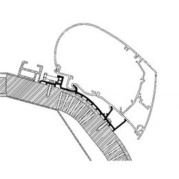 Thule Dachadapter f&uuml;r Carthago Chic ab 2015, Omnistor Serie 6 und 9, L&auml;nge 4,5 m