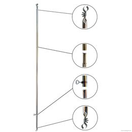 Schellenstange / Verandastange Stahl 32 mm / 170 - 260 cm