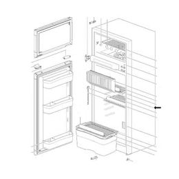 Ablagegitter 428,4 x 282,3 mm zu Thetford K&uuml;hlschrank