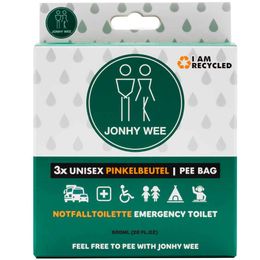 Jonhy Wee Notfalltoilette f&uuml;r unterwegs Unisex, 3er-Pack