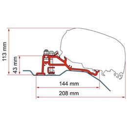 Fiamma Kit Ducato H2 Skyroof Markisenadapter F80/65