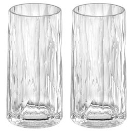Koziol Glasserie Superglas CLUB Trinkglas 300 ml, 2er-Set, Club No. 8