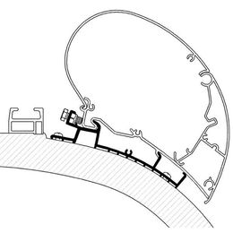 Thule Dachadapter f&uuml;r Carthago Chic bis 2014, Omnistor Serie 6 u. 9, L&auml;nge 4,5 m