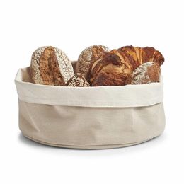 zeller Brotbeutel 13 x 25 cm, beige/cremewei&szlig;