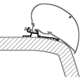 Thule Dachadapter f&uuml;r Reisemobil Hymer SX, Omnistor Serie 6 und 9, L&auml;nge 4 m