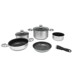 Gimex Alu-Topfset Silver Line 8-teilig